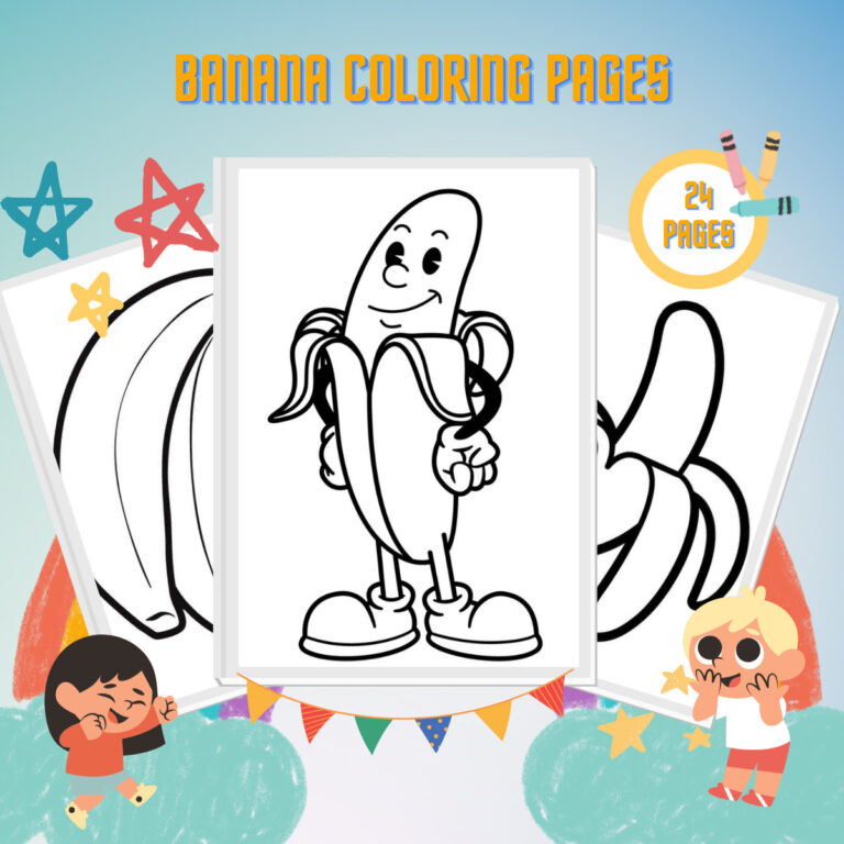24 Banana Coloring Pages - Free Printable For Kids