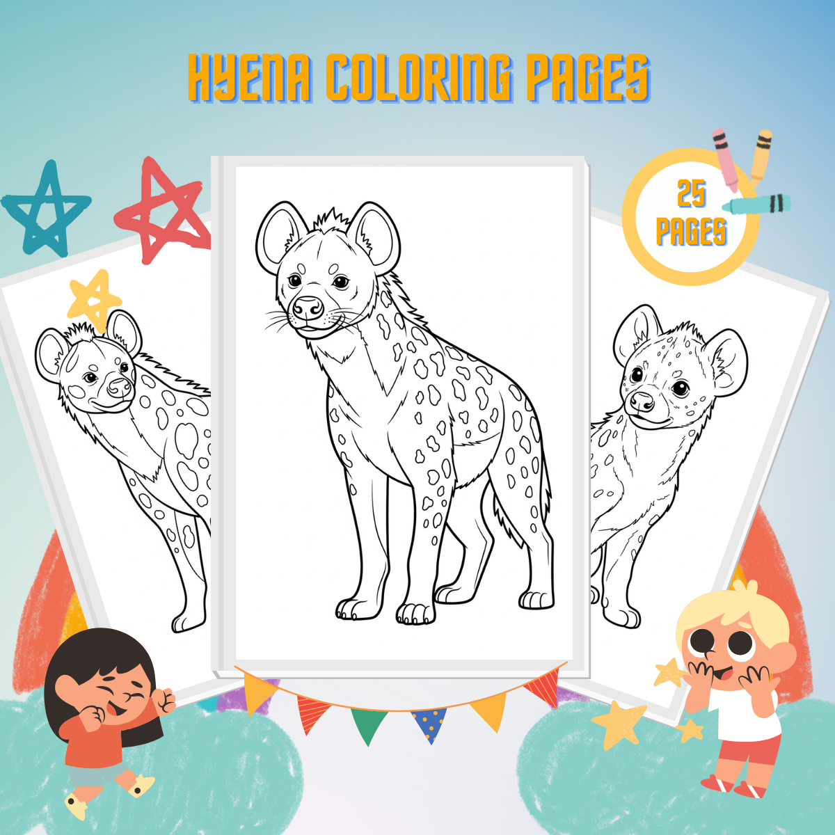 25 Hyena Coloring Pages - Free PDF Printables For Kids