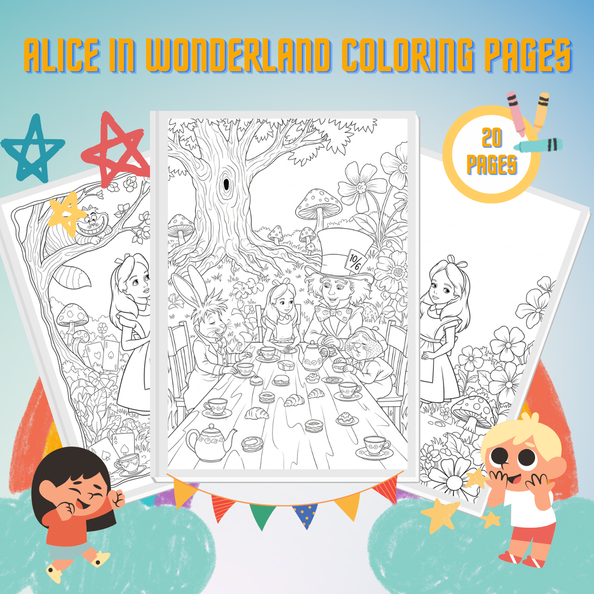 20 disegni di Alice nel Paese delle Meraviglie da colorare - Stampabili ...