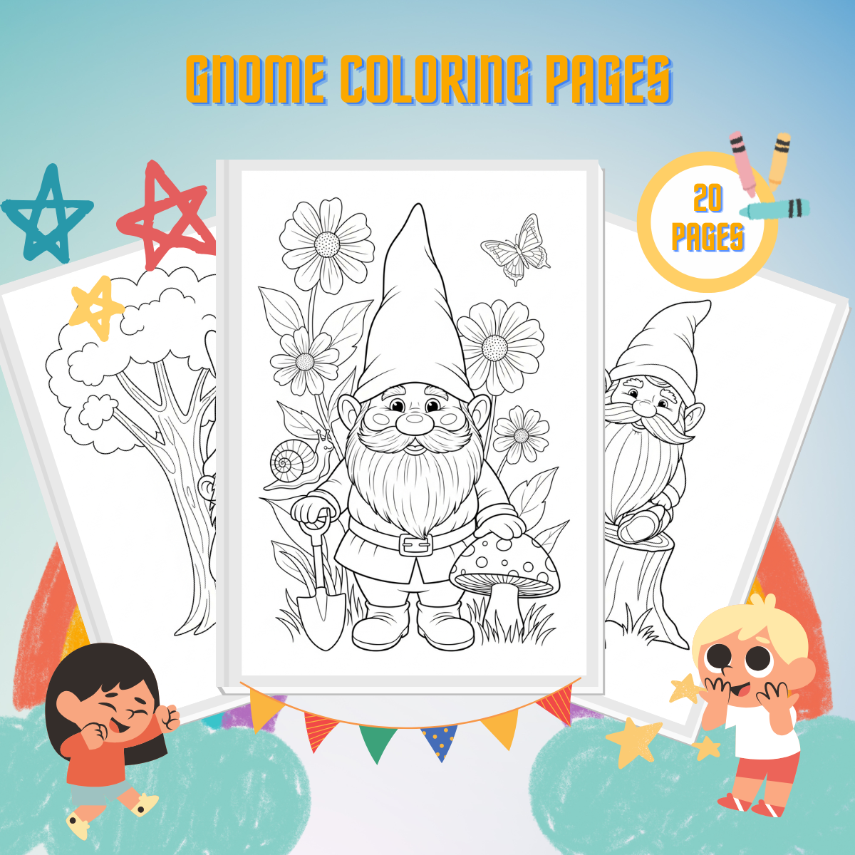 20 Gnome Coloring Pages For Kids | SSColoring.com