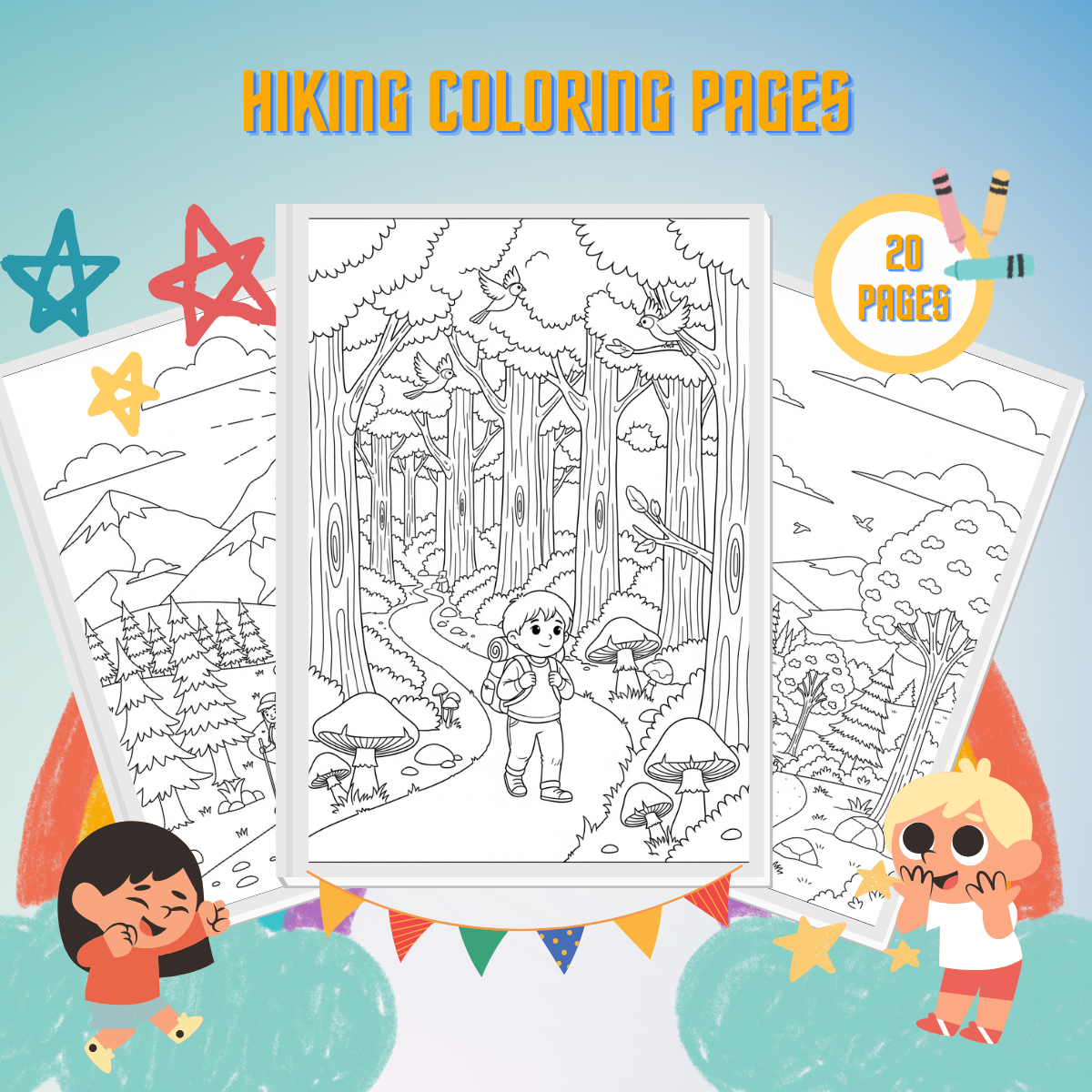 20 Hiking Coloring Pages - Free Printables For Kids