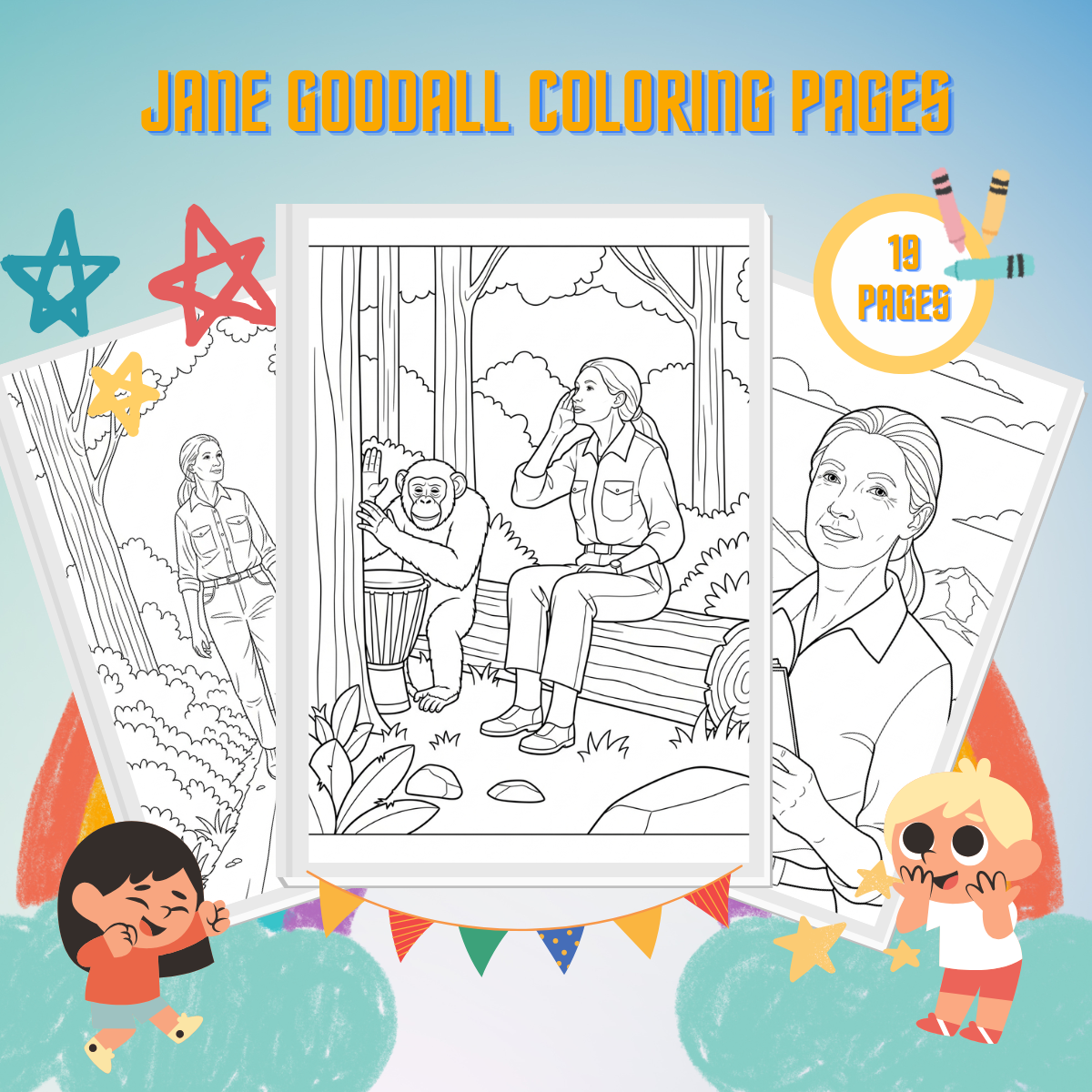 19 Jane Goodall Coloring Pages - Free Printables For Kids