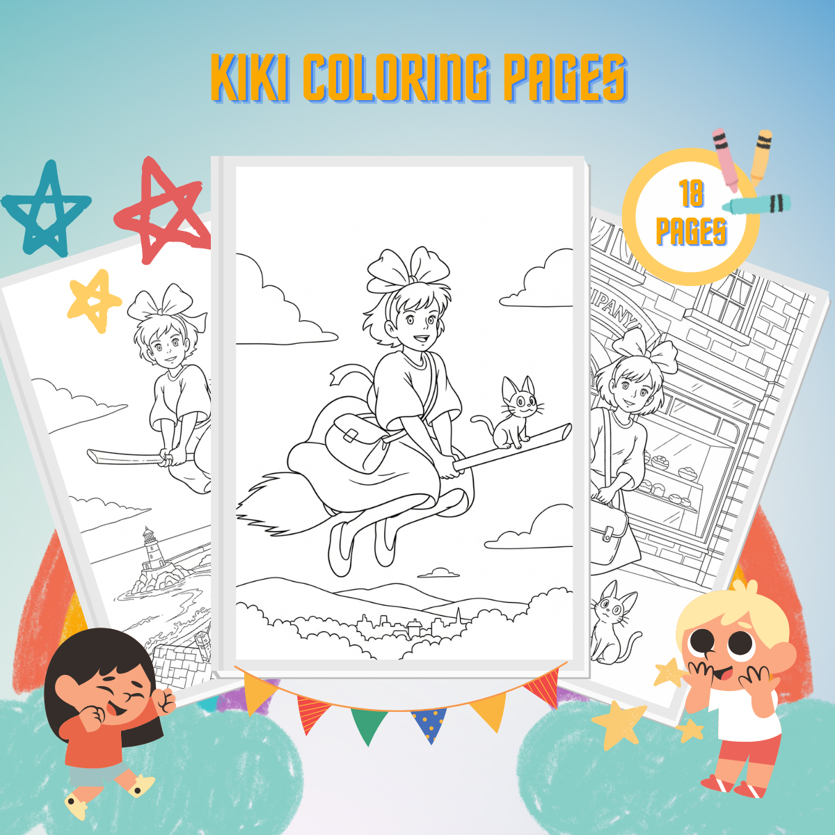 18 Kiki kleurplaat - Gratis printbare ontwerpen voor kinderen