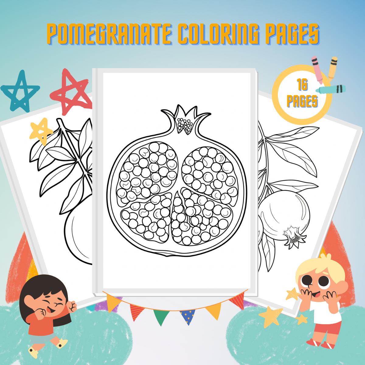 16 Pomegranate Coloring Pages - Free Printables For Kids