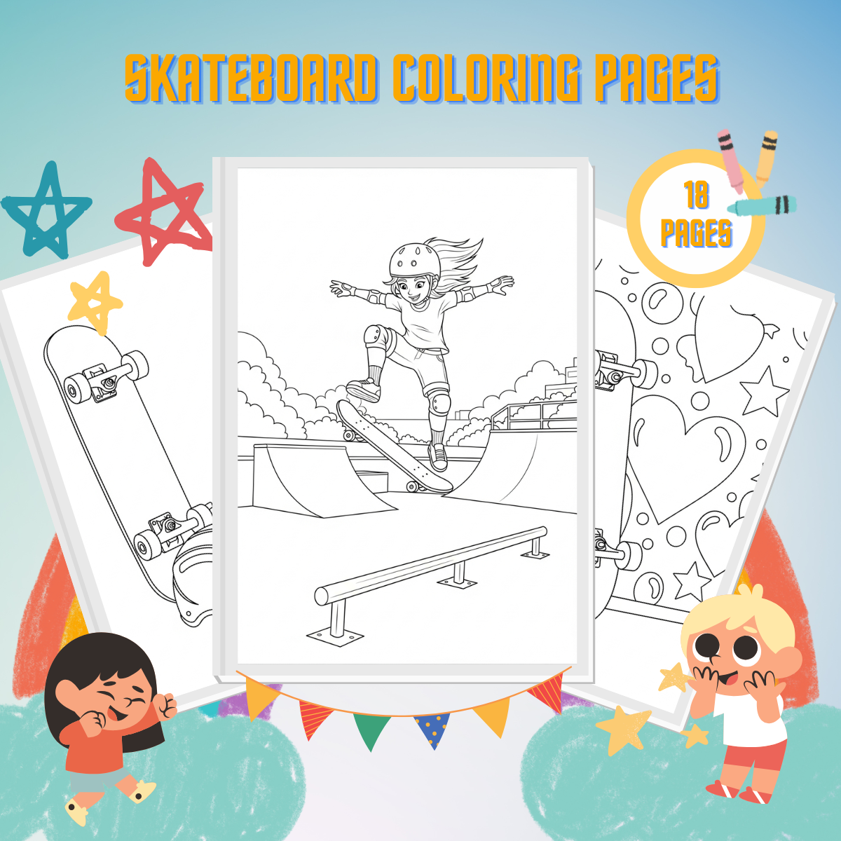 18 Skateboard Coloring Pages | Free Fun At SSColoring