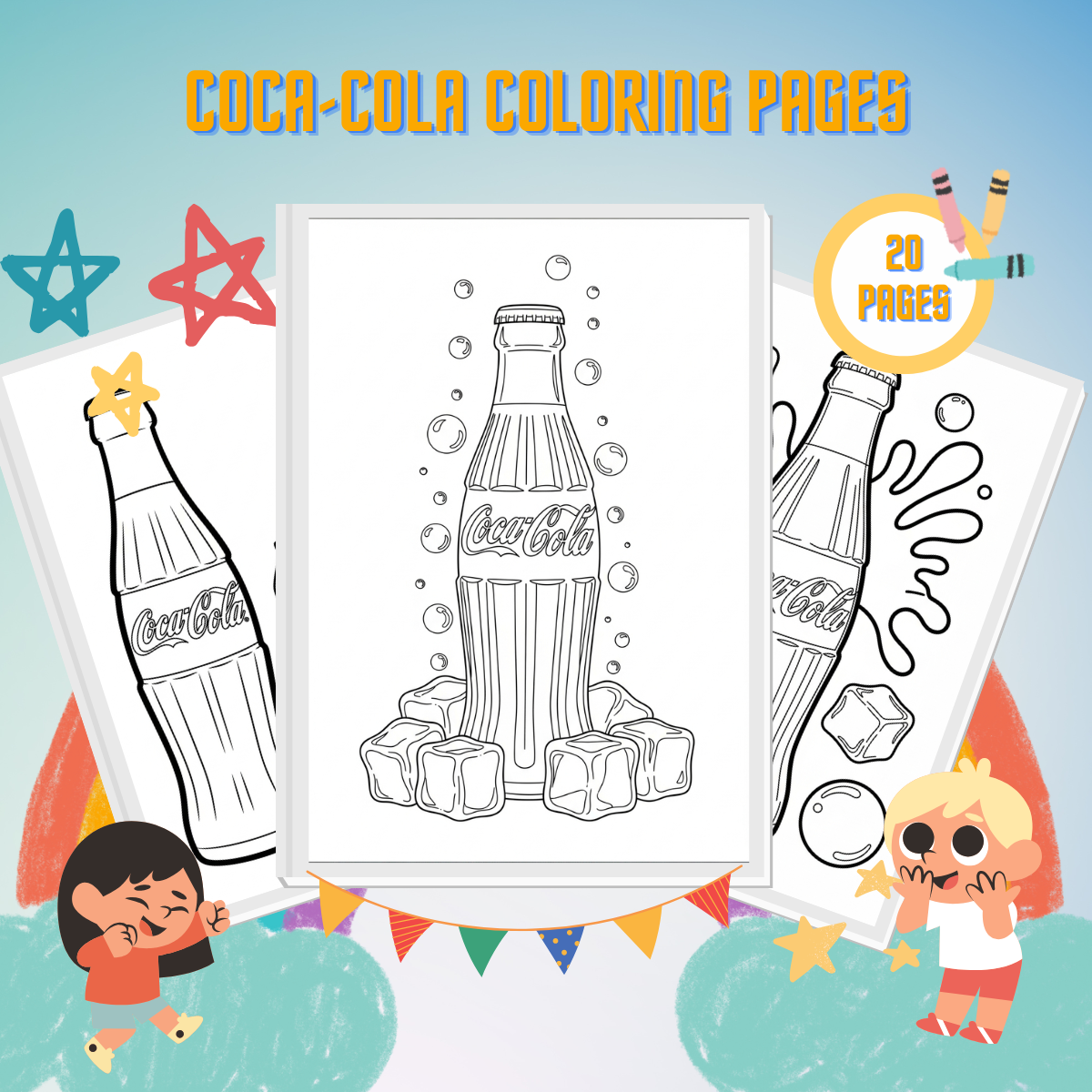 20 Coca-Cola Coloring Pages For Kids And Fans | SSColoring
