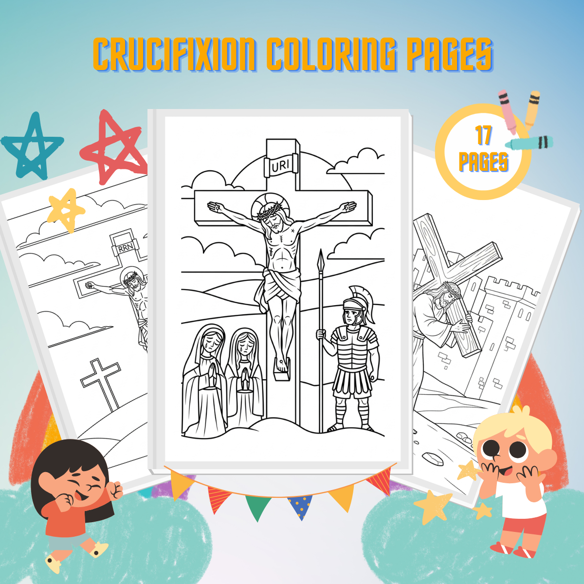 17 Dibujos de la Crucifixión para colorear | Material Imprimible sobre ...