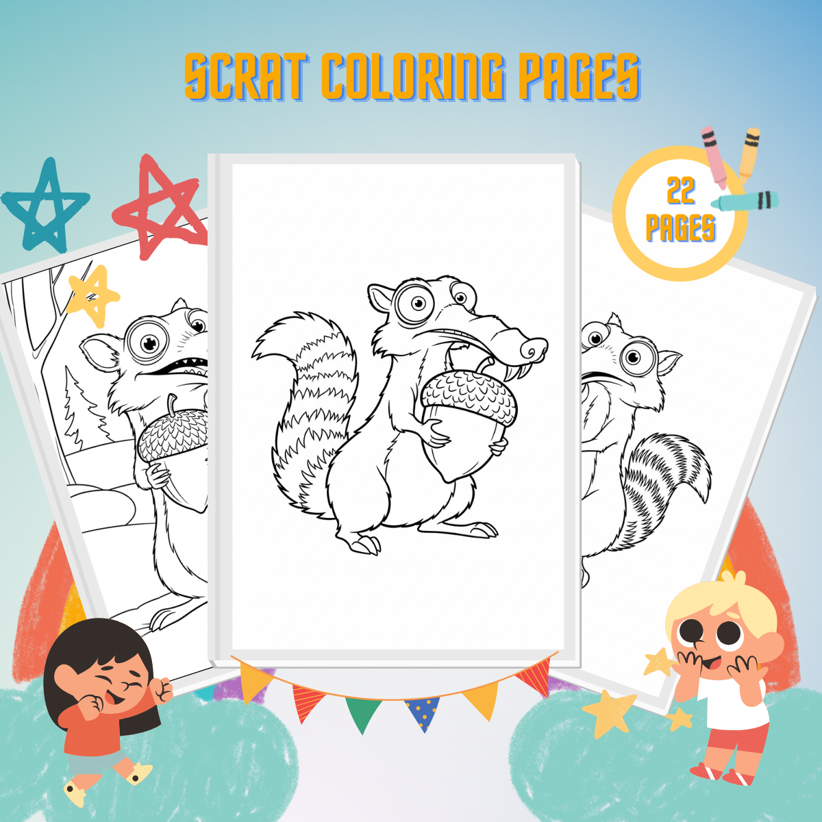 22 Scrat Coloring Pages - Fun Ice Age Printables