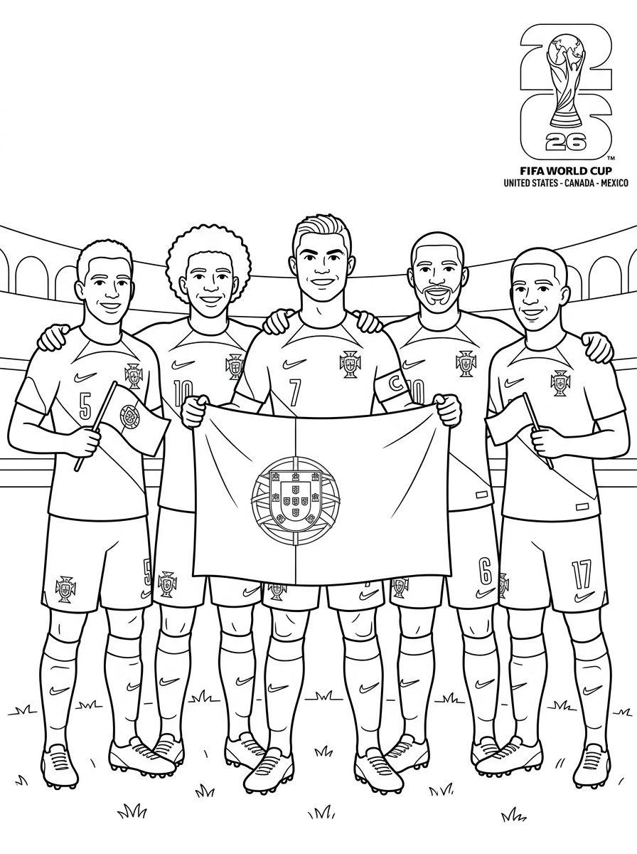24 FIFA World Cup 2026 Coloring Pages - Free Printables