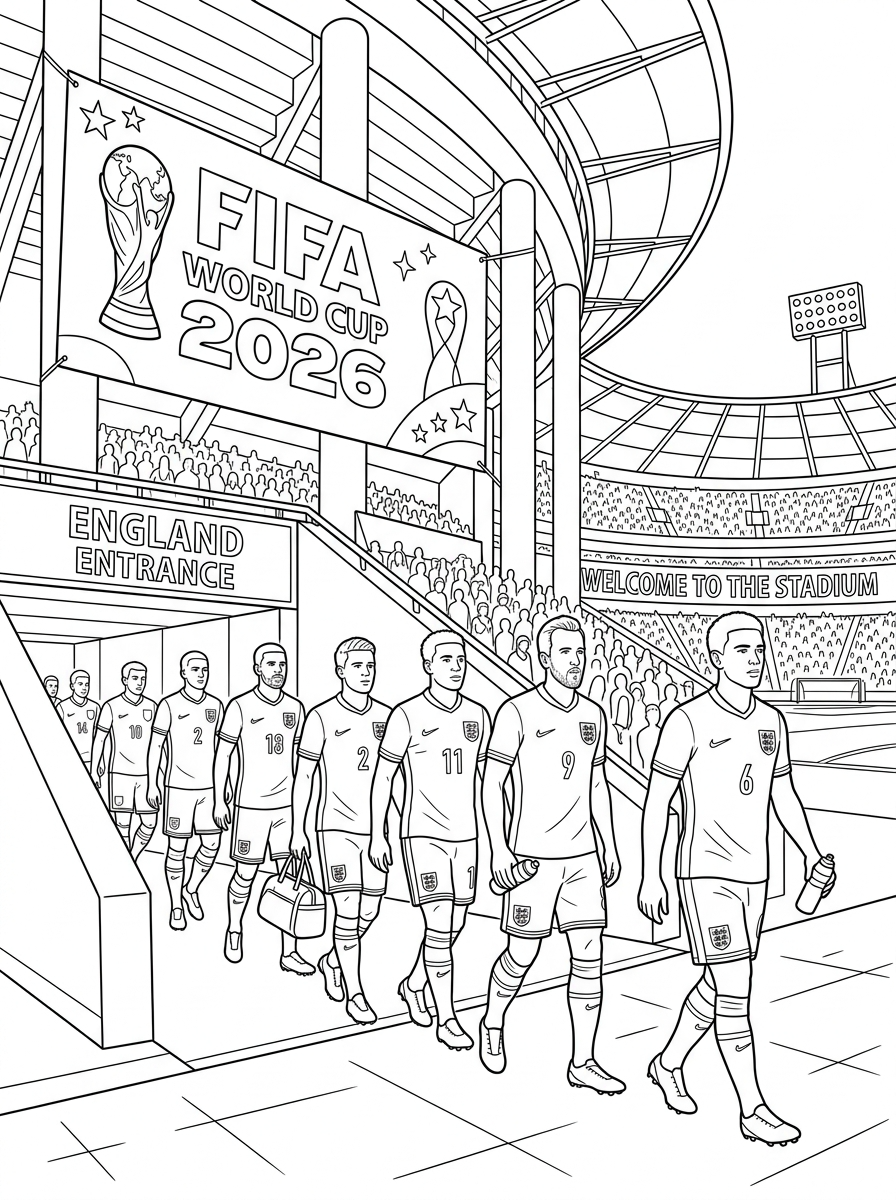 24 FIFA World Cup 2026 Coloring Pages - Free Printables