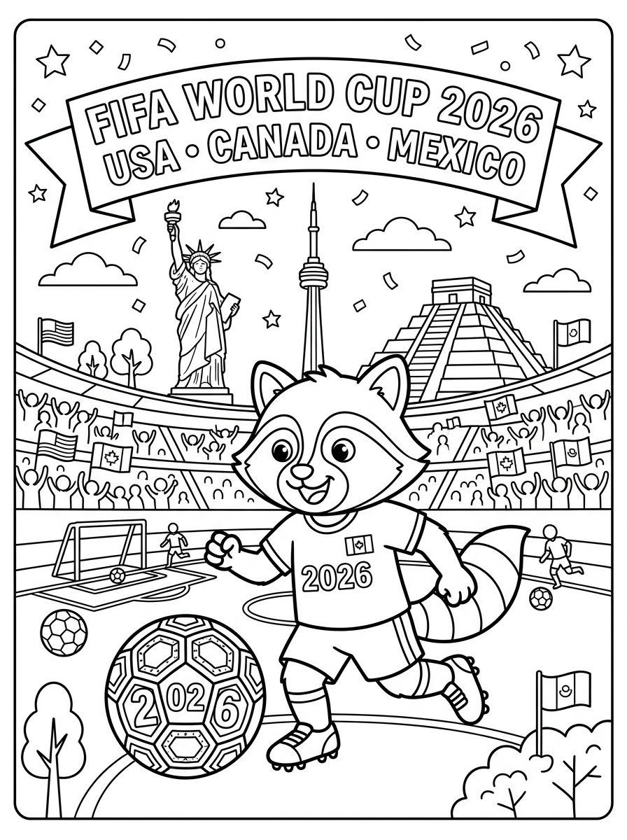 24 FIFA World Cup 2026 Coloring Pages - Free Printables