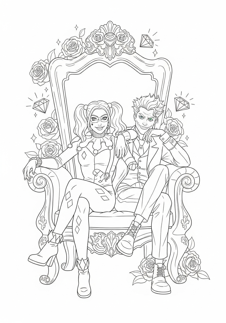 28 Harley Quinn Coloring Pages | Free Printable Art