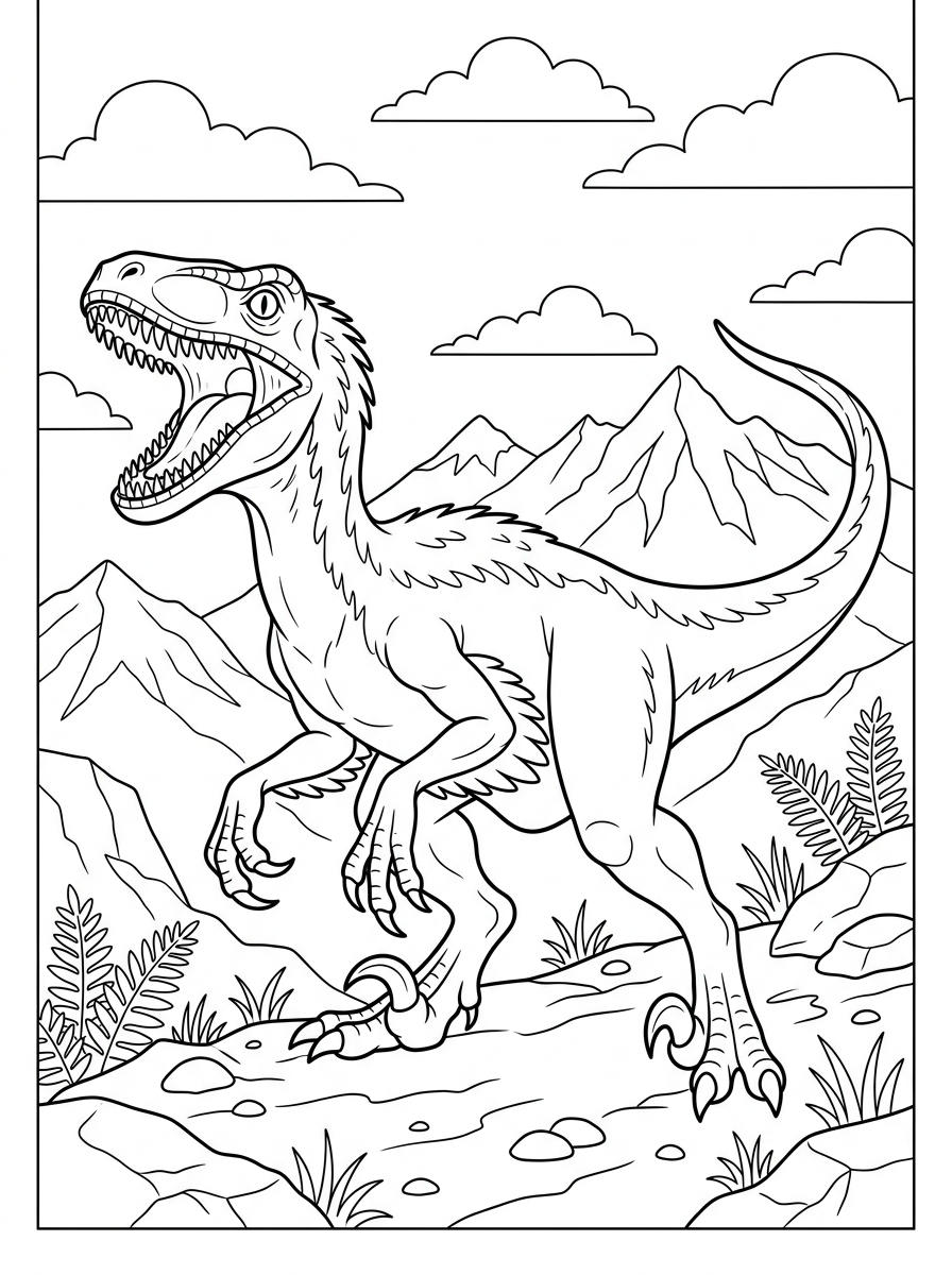 19 Deinonychus Coloring Pages | Free Dino Printables