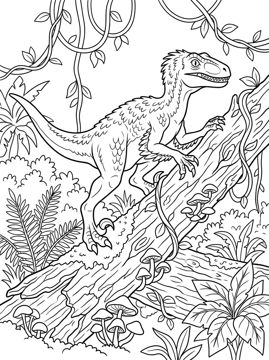 19 Deinonychus Coloring Pages | Free Dino Printables