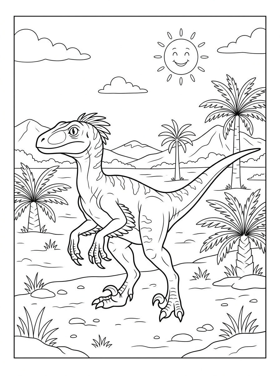 19 Deinonychus Coloring Pages | Free Dino Printables