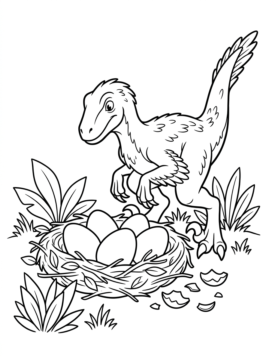 19 Deinonychus Coloring Pages | Free Dino Printables